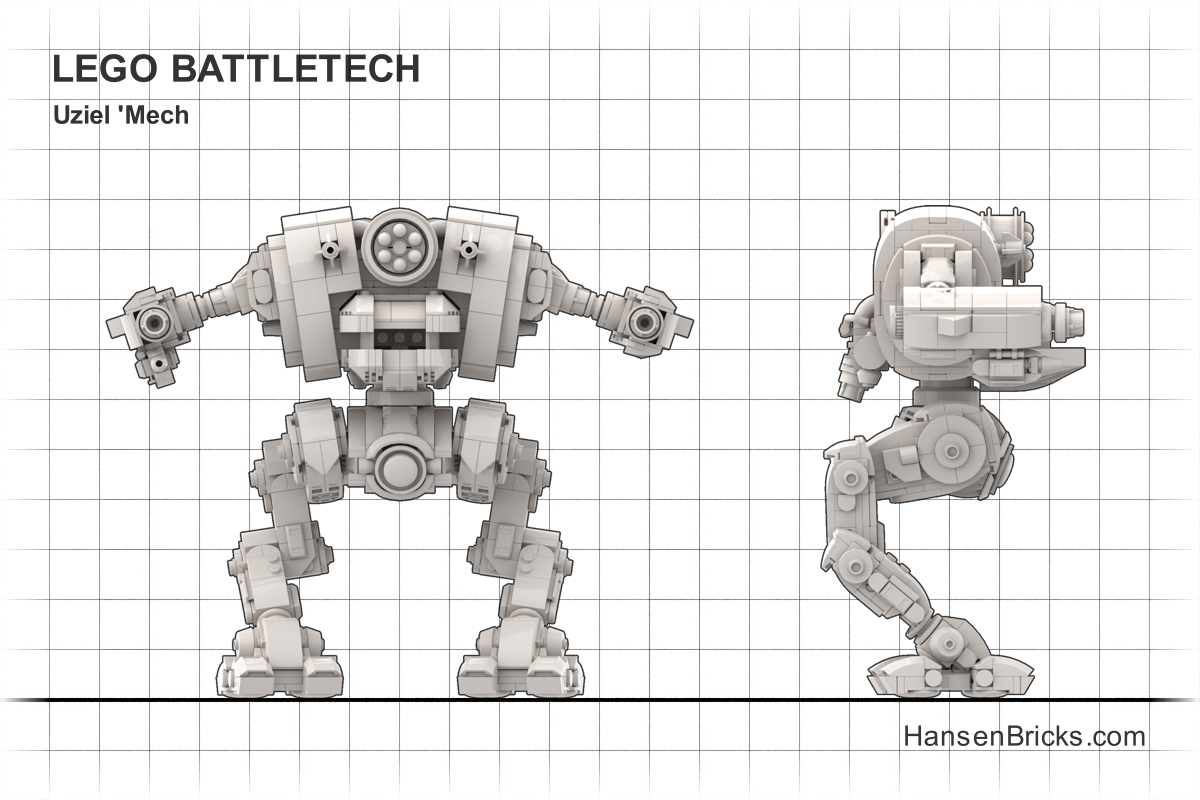 Lego Battletech (Mechwarrior): Uziel 'Mech – HansenBricks.com